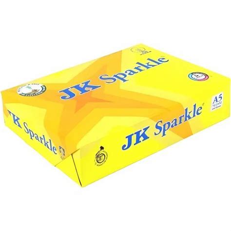Plain 500 Sheets Jk Sparkle A5 Paper Gsm 70 At Rs 258packet In Chennai Id 2850644556655
