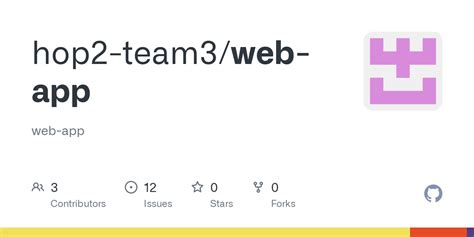 GitHub Hop Team Web App Web App