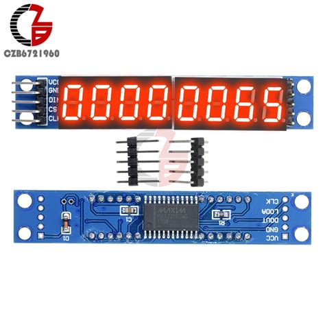Preorder Max7219 Led Dot Matrix 8 Digit Digital Tube Display Control Module For Arduino Shopee
