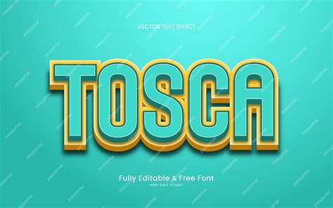 Premium Vector Editable Tosca Text Effect High Quality
