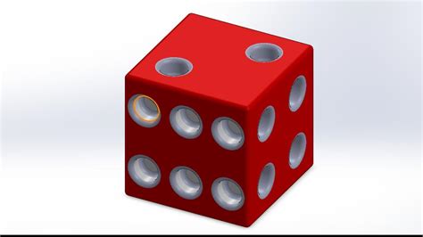 آموزش تکنیک Circular Pattern و طراحی و شبیه سازی تاس در نرم افزار Solidworks آموزش نرم افزار