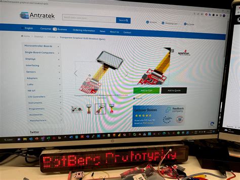 Heads Up Display Transparant Grafisch Display Met Qwicc Connectie Naar Esp32 S2 Botberg