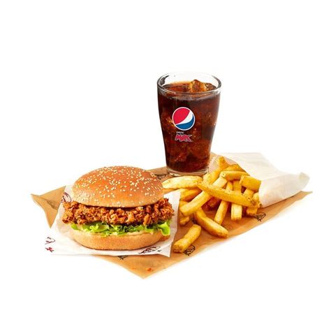 Zinger Burger Meal Kfc Menu