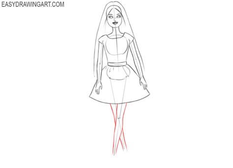 How To Draw Barbie Easy Step By Step Tutorial