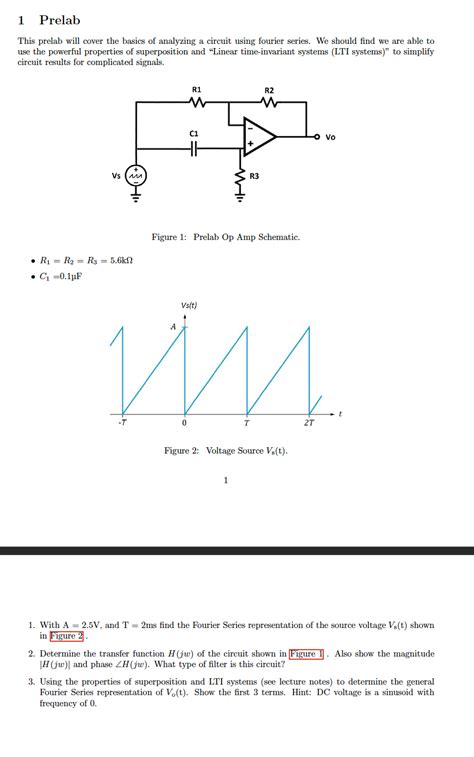 Solved Prelab This Prelab Will Cover The Basics Of Chegg Com