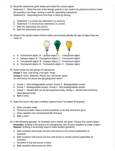 34 read the statements given below and select the correct option state