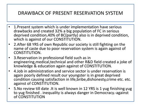 Model Of New Reservation System Ppt
