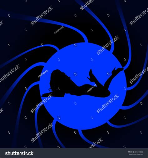 Vector Silhouettes Sexy Woman Circular Frame เวกเตอรสตอก ปลอดคาลขสทธ 224269552