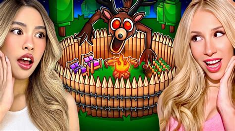 I Built The Safest Base In 99 Nights In The Forest W Lana Rae Youtube