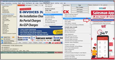 How To View Customer Wise Sale Summary Report In Marg Software