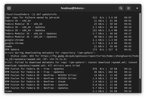 how to update fedora by gui and command line ways foss linux