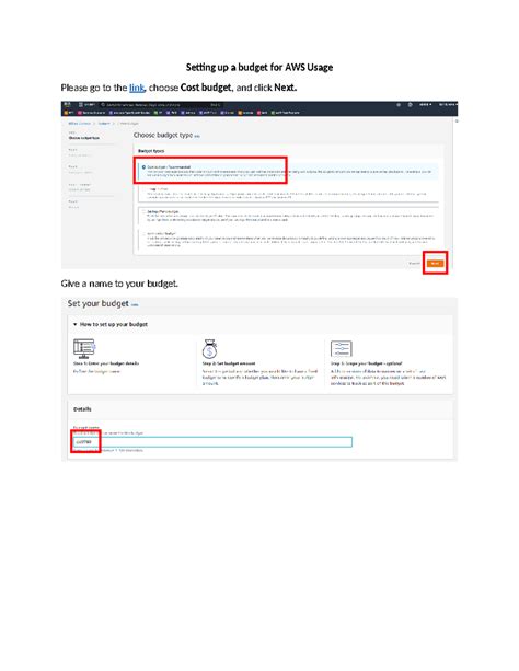 Setting Up A Budget For Aws Usage Setting Up A Budget For Aws Usage Please Go To The Link