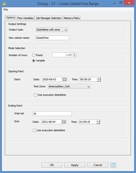 Bug In 440 Create Dateandtime Range Node Knime Analytics Platform