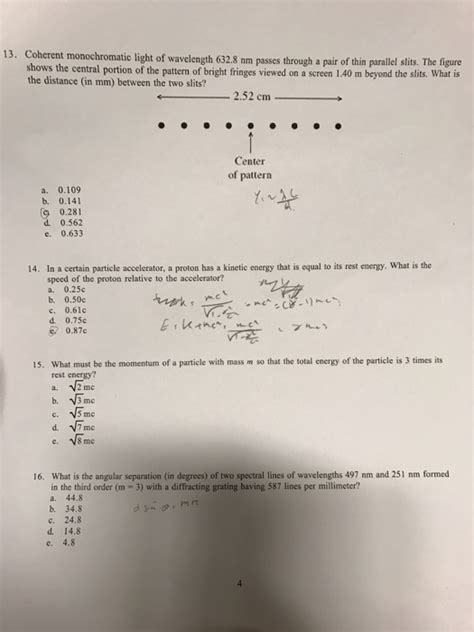 Solved Coherent Monochromatic Light Of Wavelength 632 8 Nm
