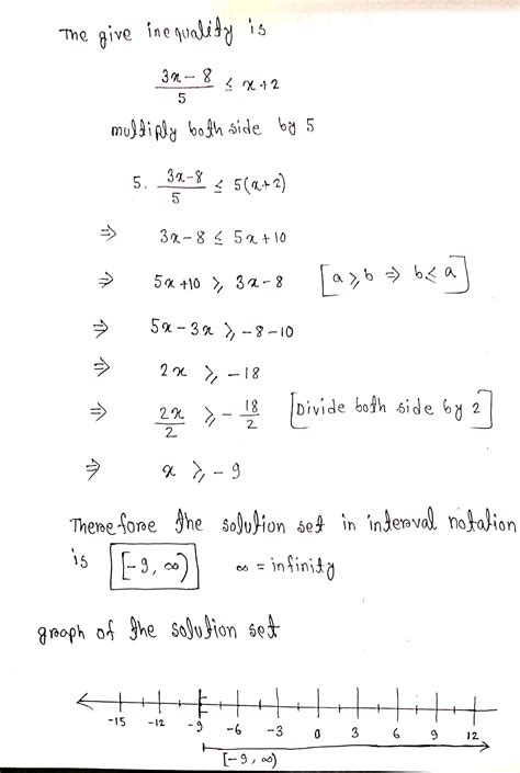 [solved] solve the inequality write the solution set in interval