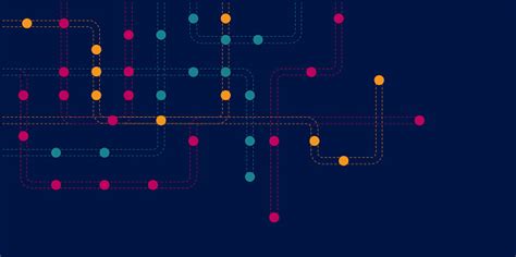 회로는 선과 점을 연결합니다 네트워크 기술 및 연결 개념 분산형 네트워크 노드 연결 한 줄로에 대한 스톡 벡터 아트 및 기타 이미지 한 줄로 선 줄무늬 Istock