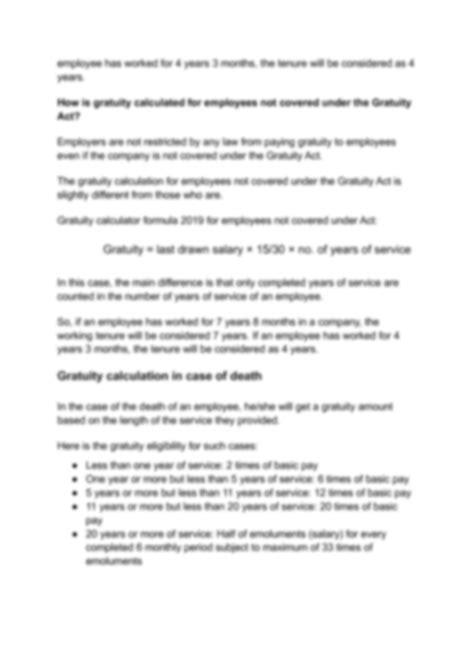 SOLUTION How Is Gratuity Calculated Studypool