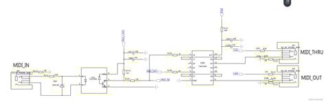 Midi接口功能硬件电路midi In Midi Out Midi Thrumidi接口电路 Csdn博客