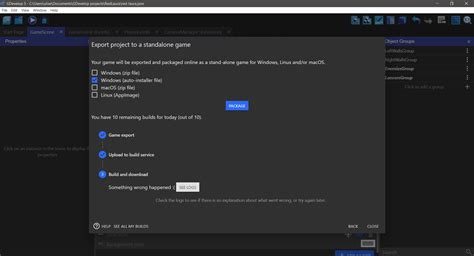 Solved Project Export Error Bugs Reports Gdevelop Forum