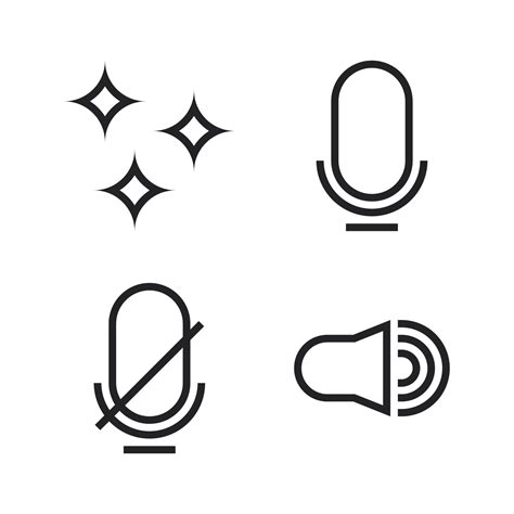 User Interface Icons Set Spark Microphone Mute Audio Perfect For Website Mobile App App