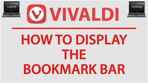 How To Display The Bookmarks Bar Inthe Vivaldi Web Browser Pc 2023 👍 Bookmark Bar Web