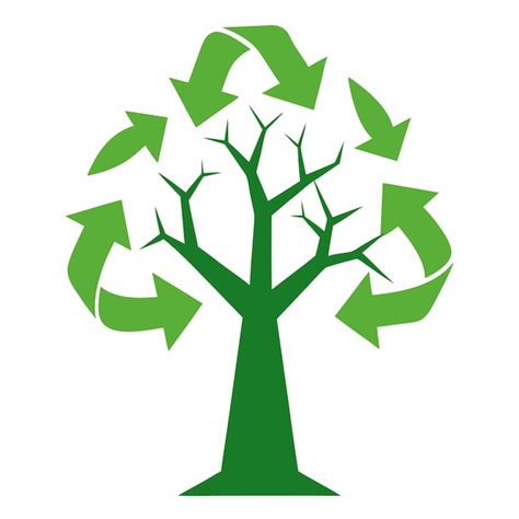 Tree Recycling Symbol Reduce Reuse Recycle Concept Vector Illustration Premium Ai Generated Vector