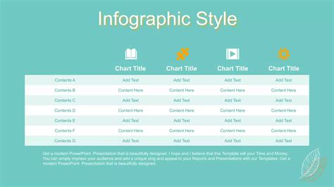 linear leaves pattern powerpoint templates pptx