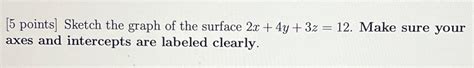 solved [5 ﻿points] ﻿sketch the graph of the surface