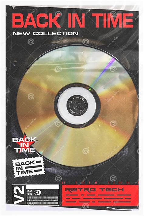 Creative Design Retro Poster With Classic Cd With Phrase Back In Time