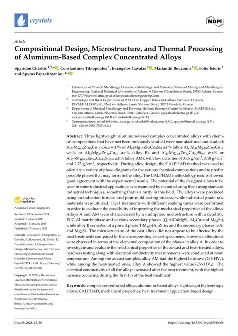 pdf compositional design microstructure and thermal processing of