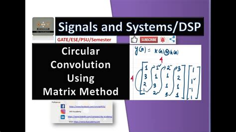 circular convolution using matrix method digital signal processing