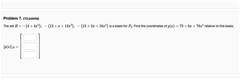 problem 7 13 points the set