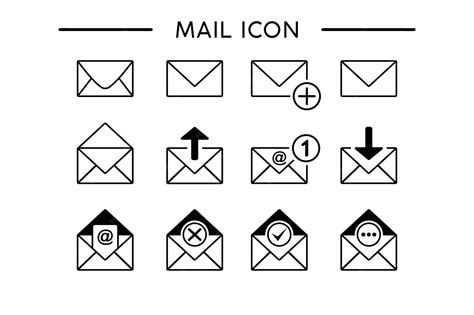 Premium Vector Email Icon Vector Set For Ui Design Kit Elements