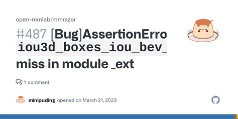 Bug AssertionError Iou D Boxes Iou Bev Forward Miss In Module Ext Issue Open Mmlab