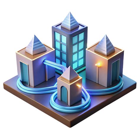 Magnificent Minimalist Interconnected Systems Network Architecture Visualization Professional