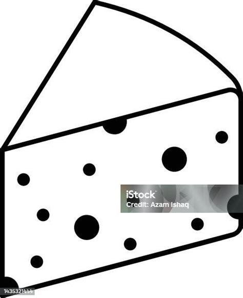 치즈 웨지 개념 치즈 벡터 개요 아이콘 디자인의 노란색 삼각형 케이시 컬레이션 기호 치즈 제조 생산 공장 표지판 유제품 및 식품 보존 프로세스 스톡 일러스트레이션