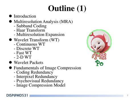 ppt introduction to wavelet transform and image compression