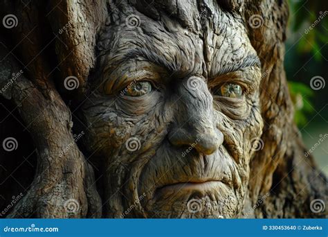 Old Wise Tree Face Stock Illustration Illustration Of Earth 330453640
