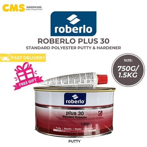 Roberlo Putty Standard Polyester Plus 30 Putty Body Filler Simen Kereta