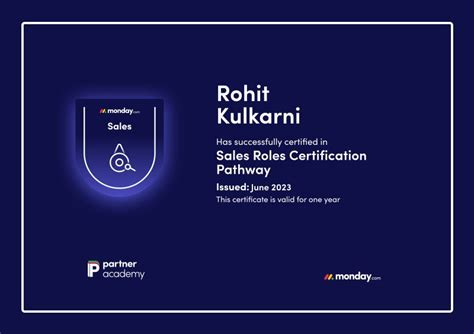 Rohit Kulkarni On Linkedin Salescertification Mondaycertified