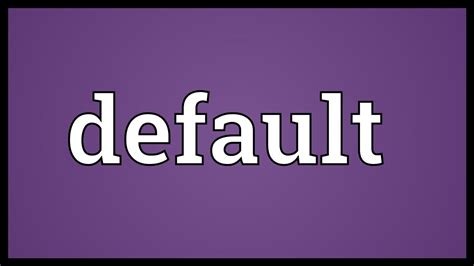 Default Definition