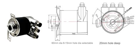 Compact 58mm Dia 10mm Sahft Rotary Motor Linear Ethercat Encoder Multi