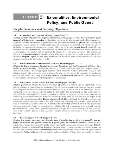 Pdf Chapter 5 Externalities Environmental Policy And Public