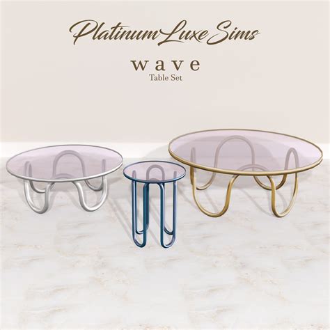 W A V E Table Set The Sims 4 Build Buy Curseforge