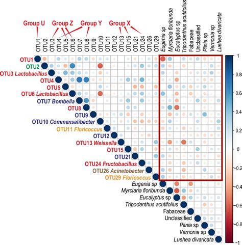 Pairwise Correlations In The Relative Abundance Of The 18 Bacterial Download Scientific Diagram