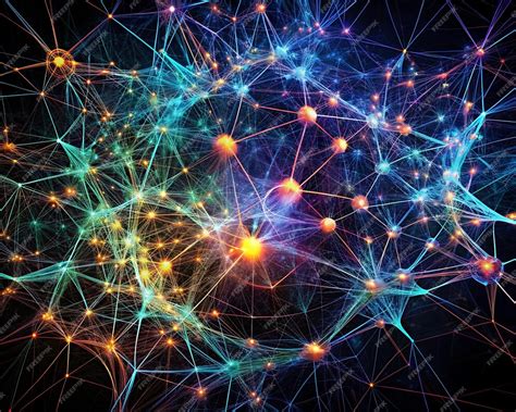 complex network of data lines and nodes in a virtual environment