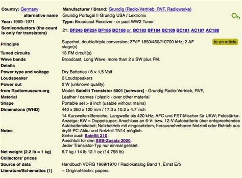 Infrequent Sound [sex Tex] Technology Grundig Satellit 210 Transistor 6001