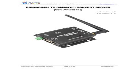 Pdf Rs232 Rs485 To Rj45andwifi Convert · Pdf File9 Vcc Can Connect To Module Power Input By