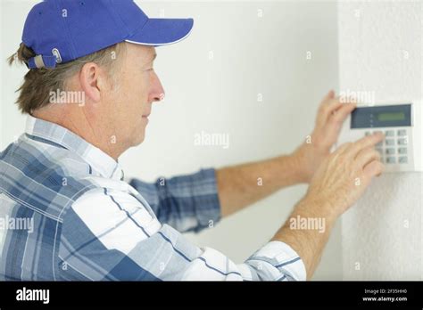 Installing A Programmable Room Thermostat Stock Photo Alamy