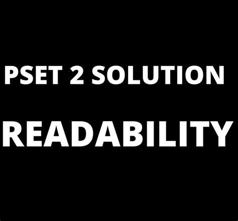 Cs50x Readability